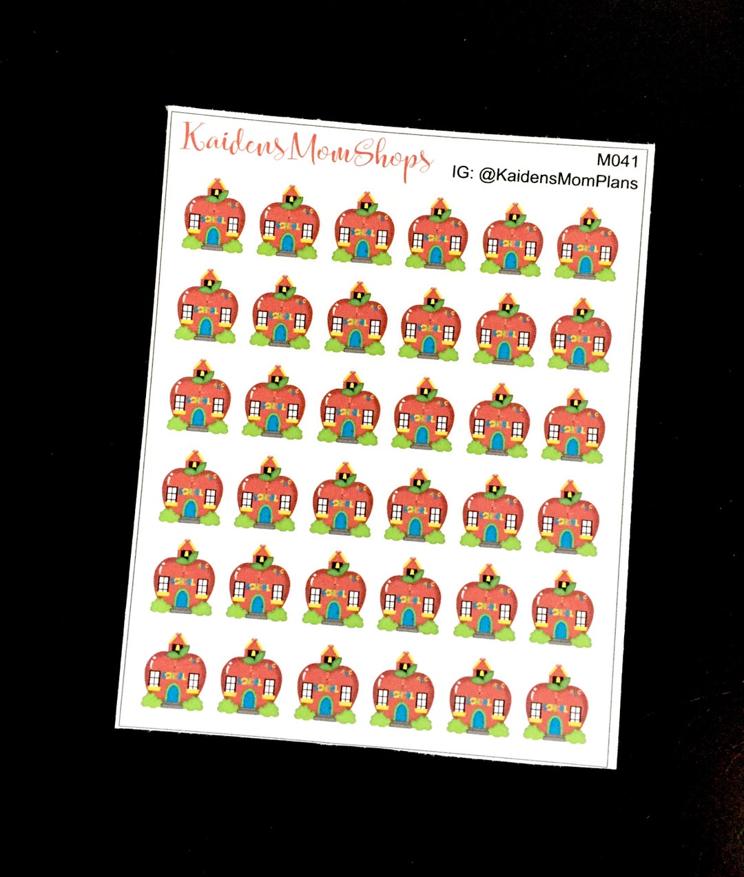 School House Sticker Sheet - Back to School - ECLP Travelers Notebook ...