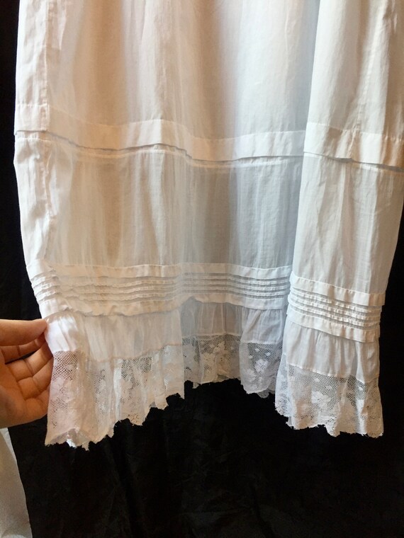 French 1920s sheer muslin slip dress petticoat sun dr… - Gem