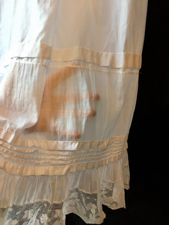 French 1920s sheer muslin slip dress petticoat sun dr… - Gem