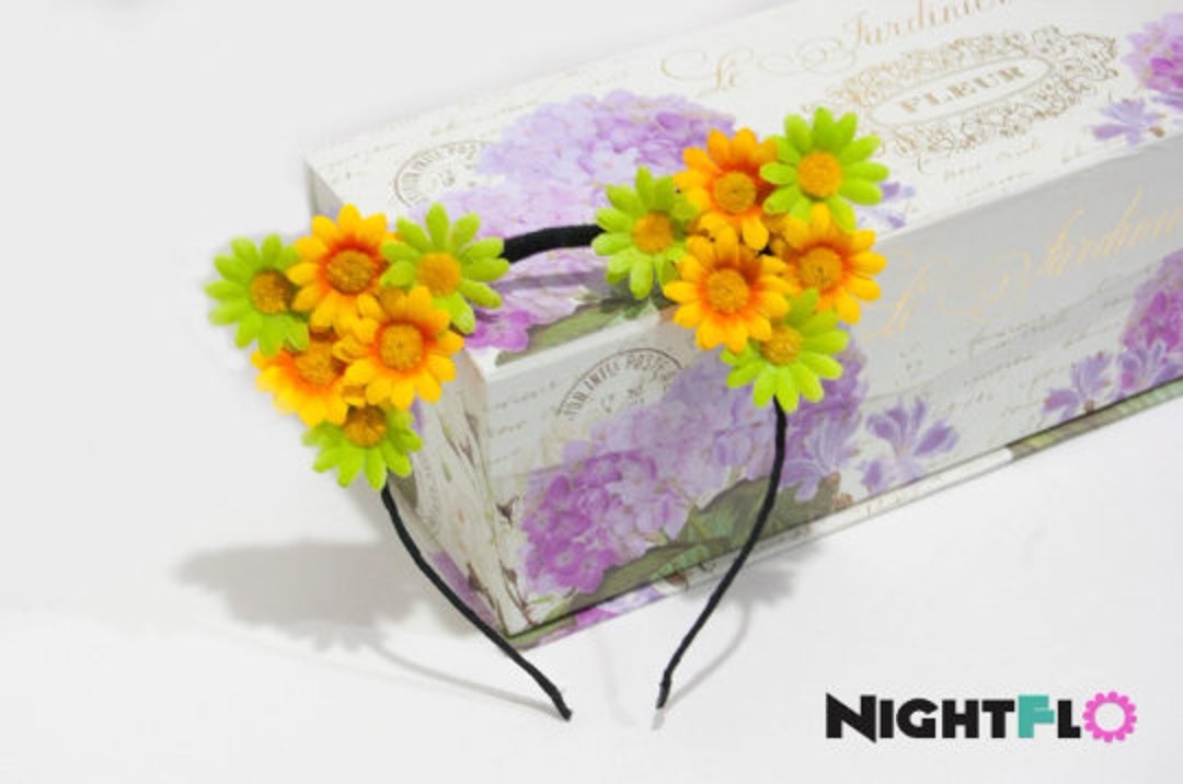 Tinker Inspired Daisy Light up Kitty Ears (white LED) | EDC| Coachella ...