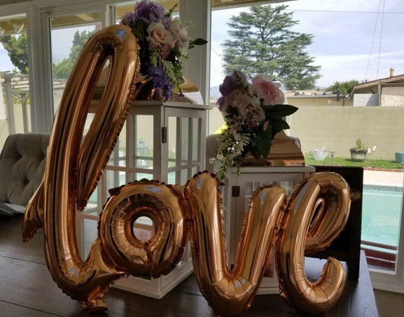 Large Love Balloon Love Script Balloon | Etsy
