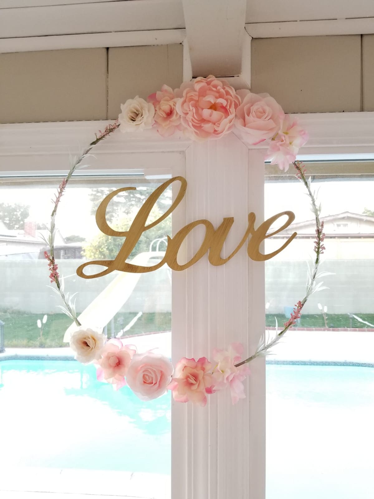 Circle Love Sign (19) for Wall, Wedding Backdrop Sign, Sweetheart Table ...