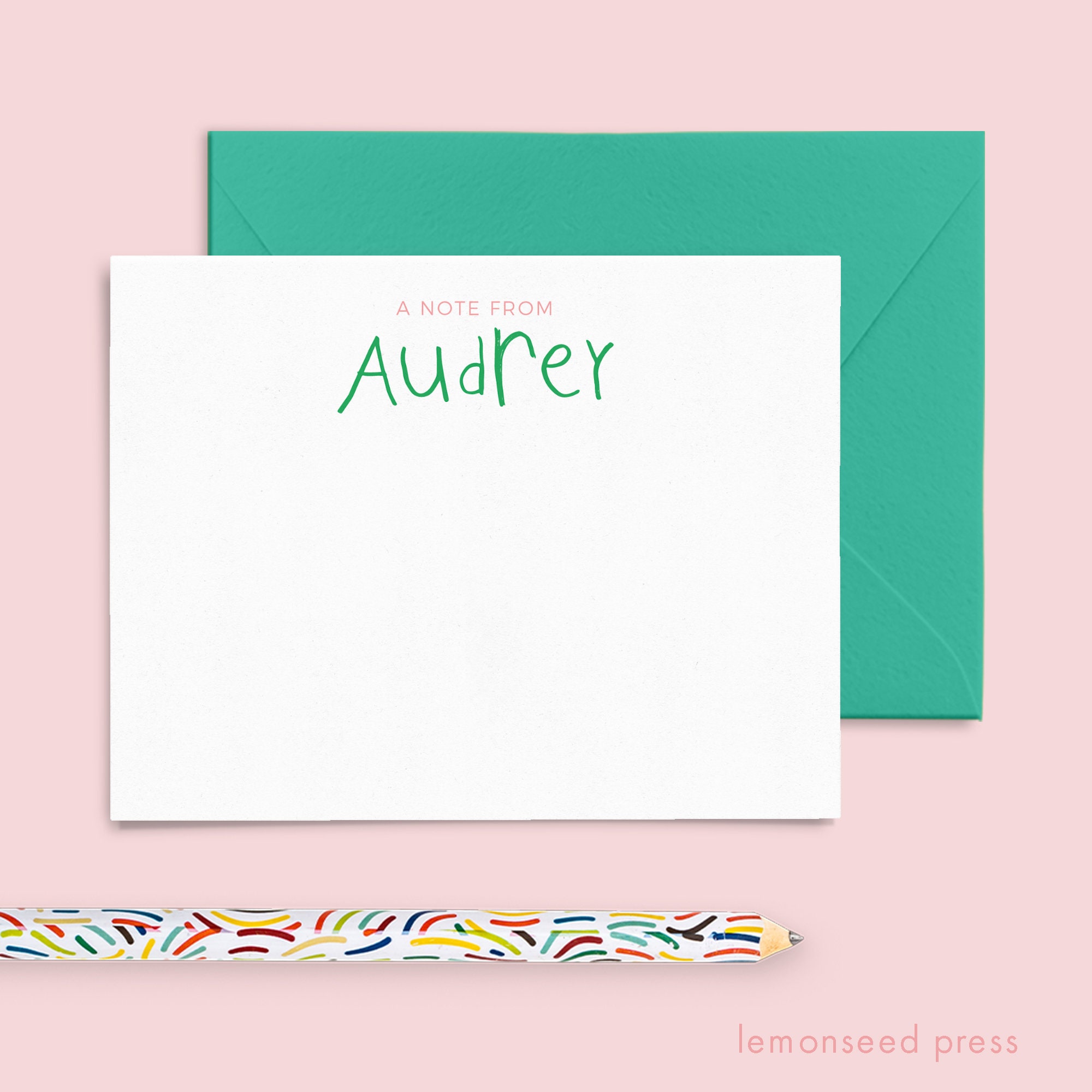 Kids Personalized Notecards Using Your Child's Own Handwriting // Kids ...