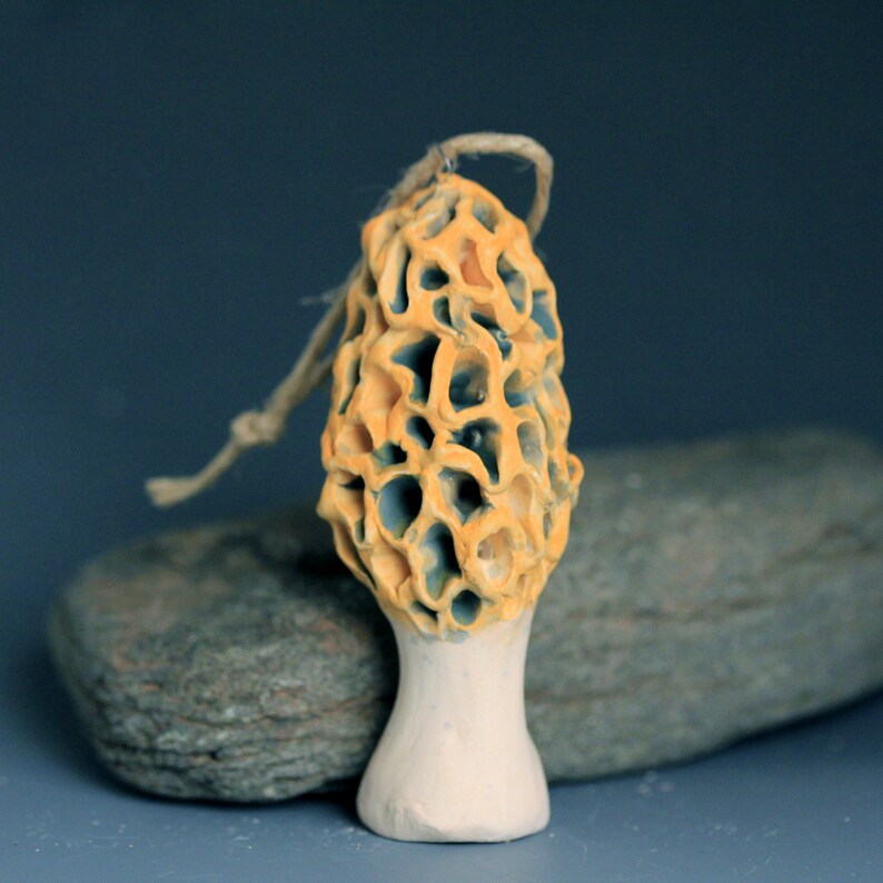 Morel Mushroom Ornament Ceramic Sculpture Unique Gift | Etsy