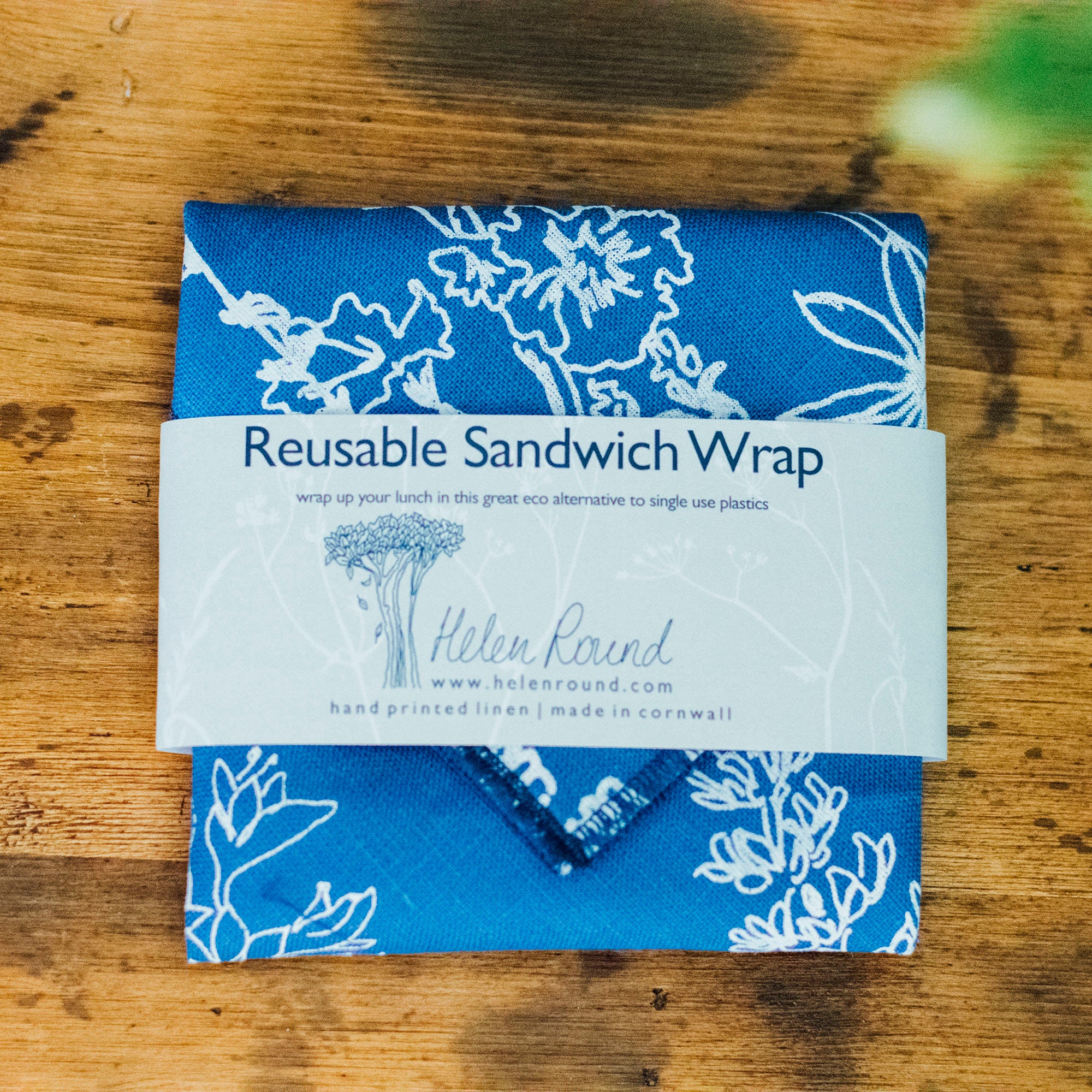 Reusable Sandwich Wrap With Handprinted Linen - Etsy