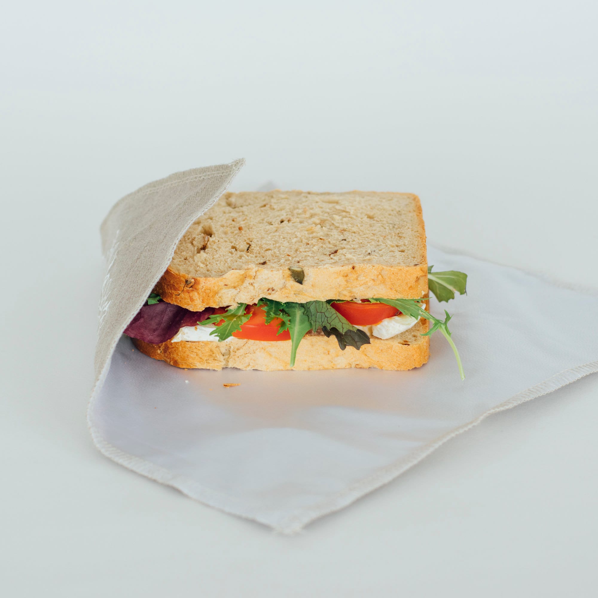 Reusable Sandwich Wrap With Handprinted Linen - Etsy
