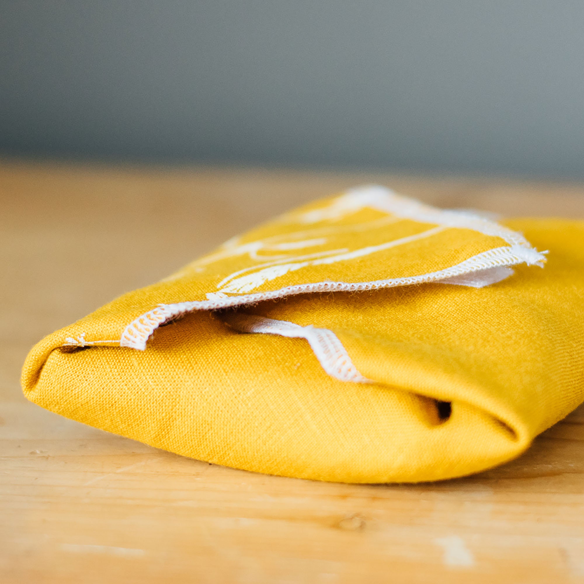 Linen Reusable Sandwich Wrap: Handprinted Flowers, Eco-friendly - Etsy