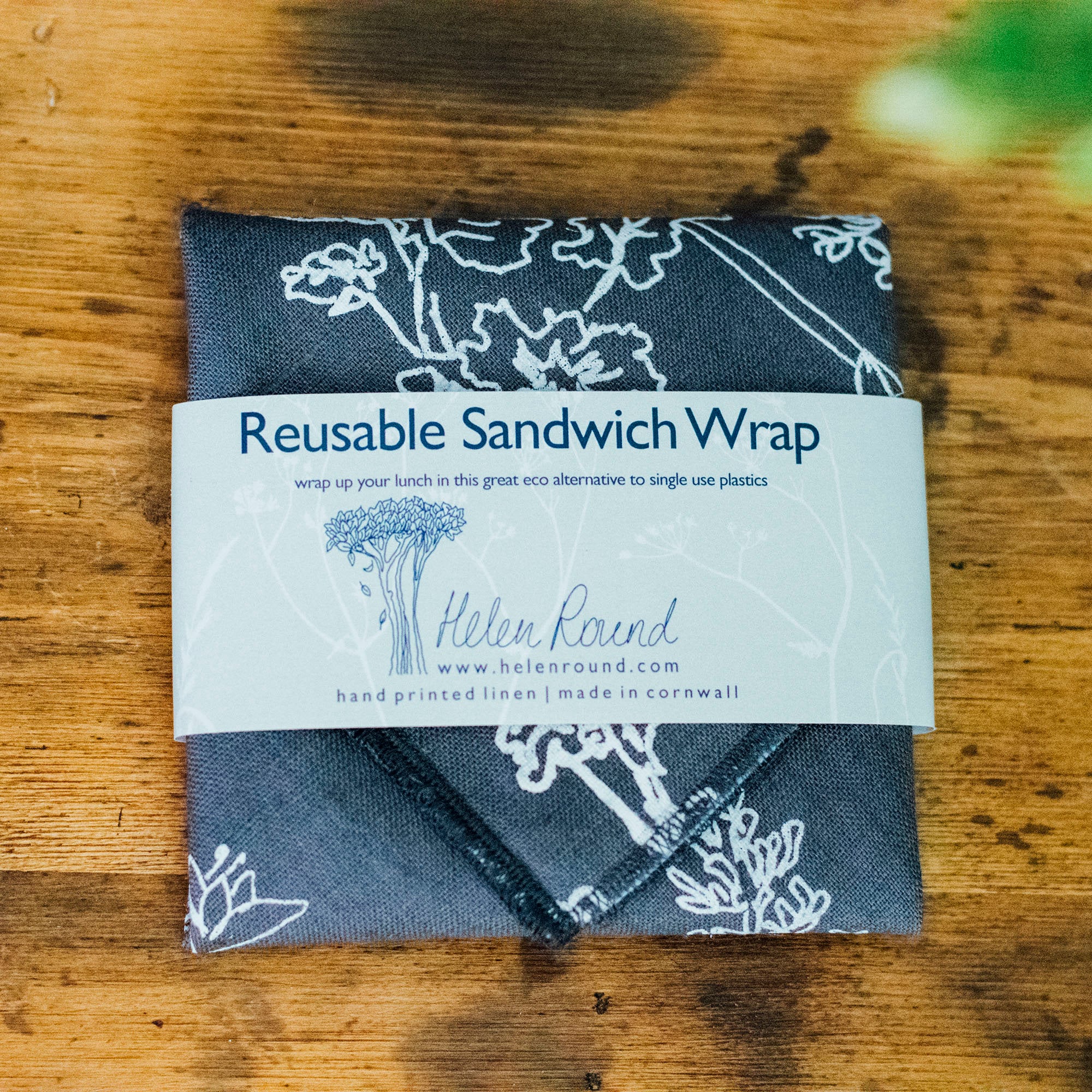 Reusable Sandwich Wrap With Handprinted Linen - Etsy