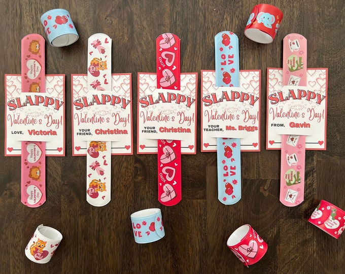 Slappy Valentine's Day Slap Bracelets - Etsy