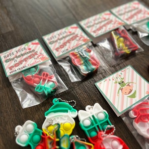 Christmas/holiday Pop-it Keychains *assembled & Personalized* - Etsy
