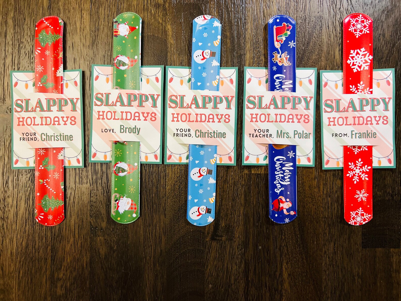 Holiday Slap Bracelets- *assembled & Personalized - Etsy