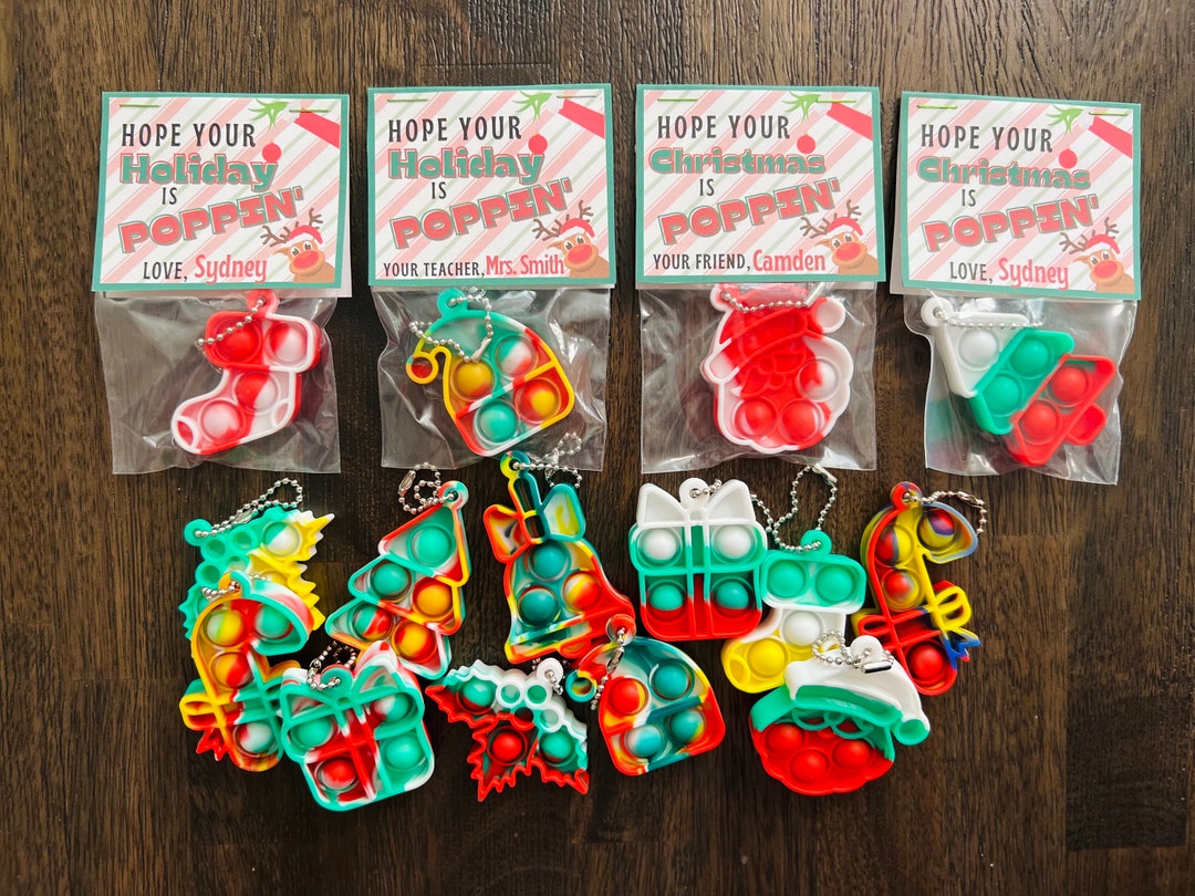 Christmas/holiday Pop-it Keychains *assembled & Personalized* - Etsy