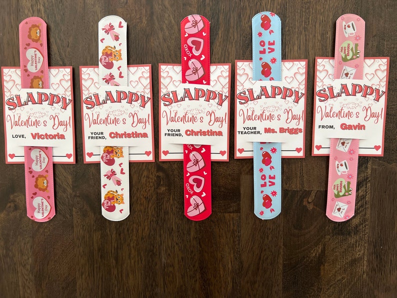 Slappy Valentine's Day Slap Bracelets - Etsy