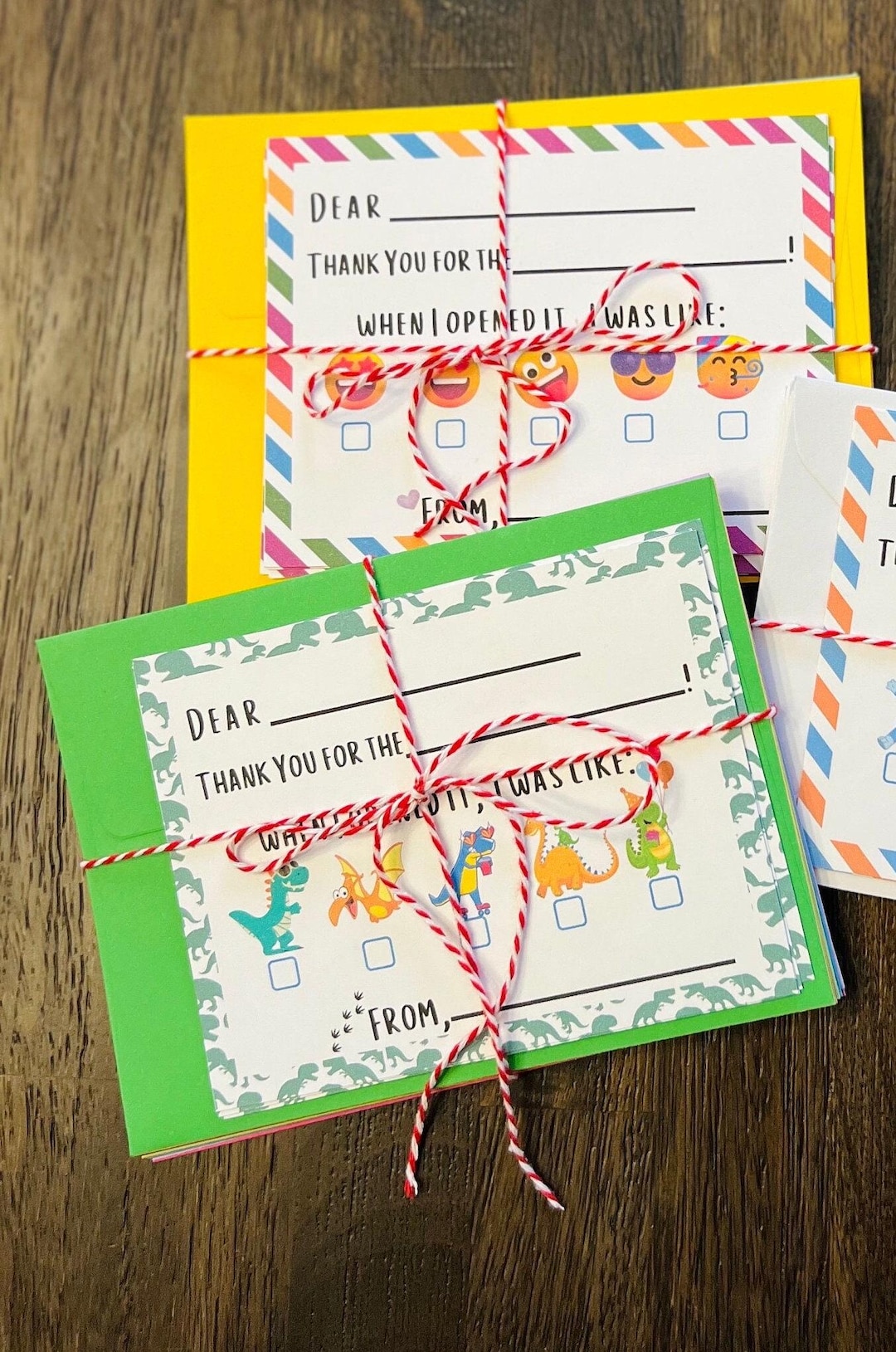 Kids Thank You Cards- Fill in the Blank- Party Theme! - Etsy