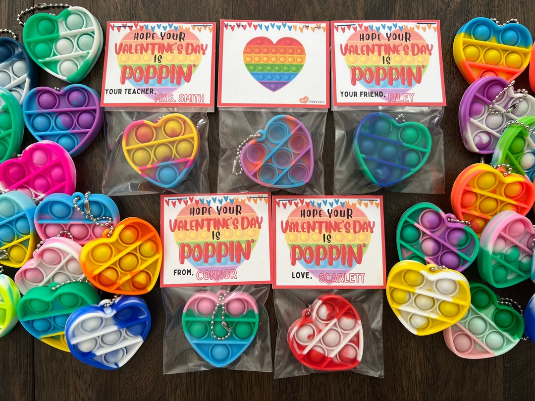 Personalized Valentine Pop-it Keychains *assembled & Personalized* - Etsy