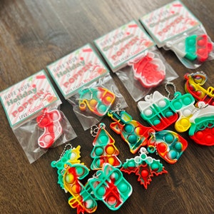 Christmas/holiday Pop-it Keychains *assembled & Personalized* - Etsy