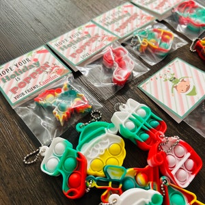 Christmas/holiday Pop-it Keychains *assembled & Personalized* - Etsy