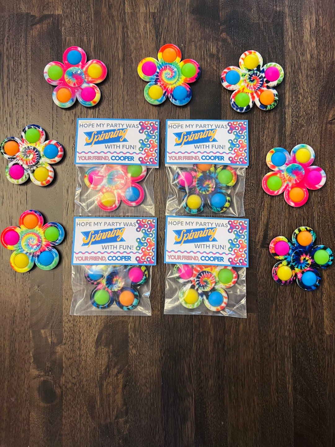 Fidget Spinner Popper Party Favors *assembled & Personalized* - Etsy