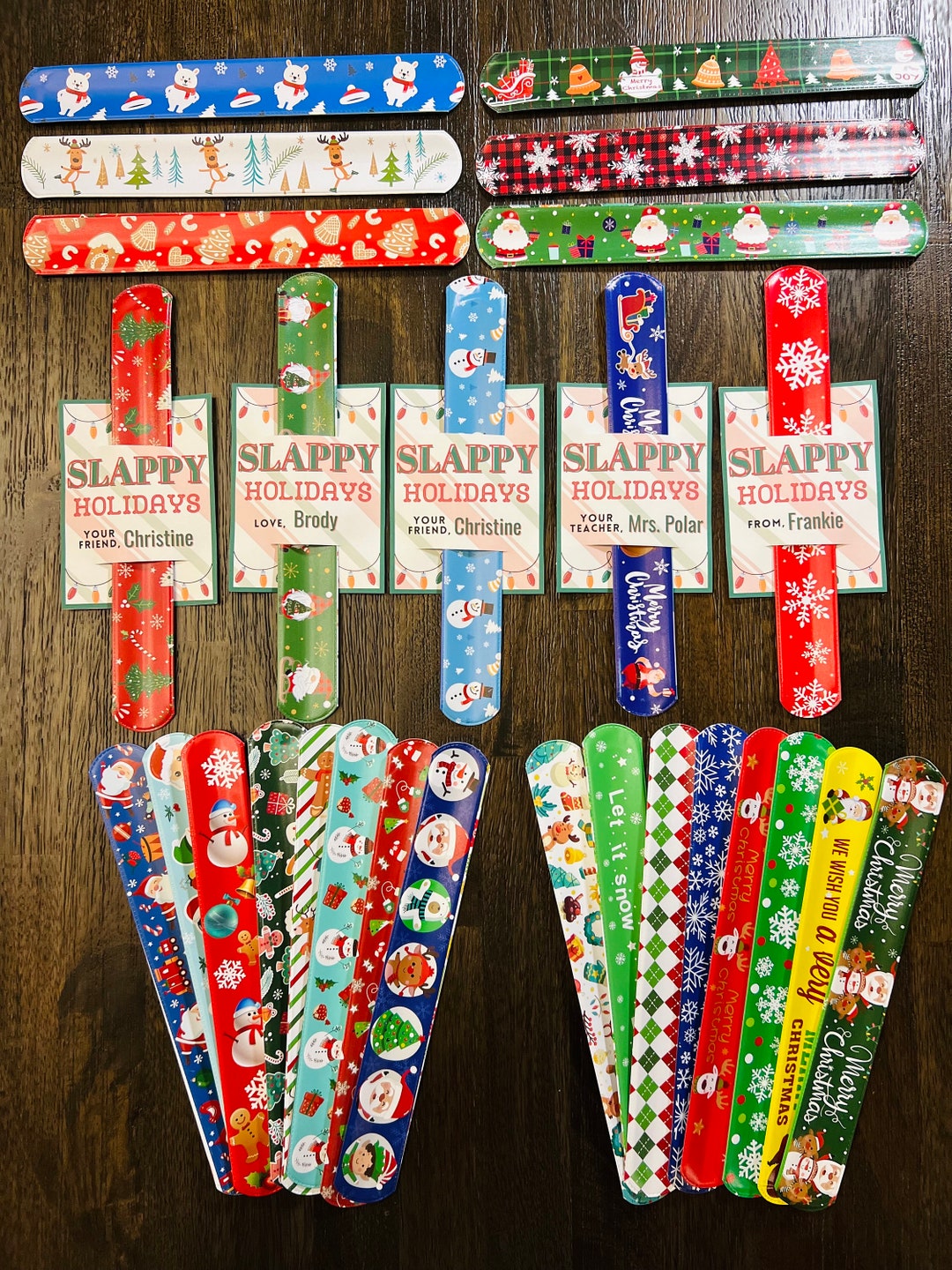 Holiday Slap Bracelets- *assembled & Personalized - Etsy