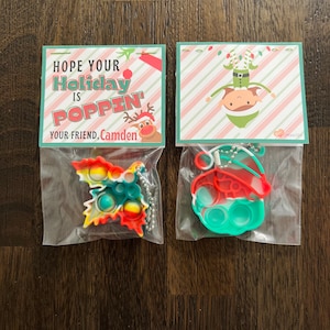 Christmas/holiday Pop-it Keychains *assembled & Personalized* - Etsy