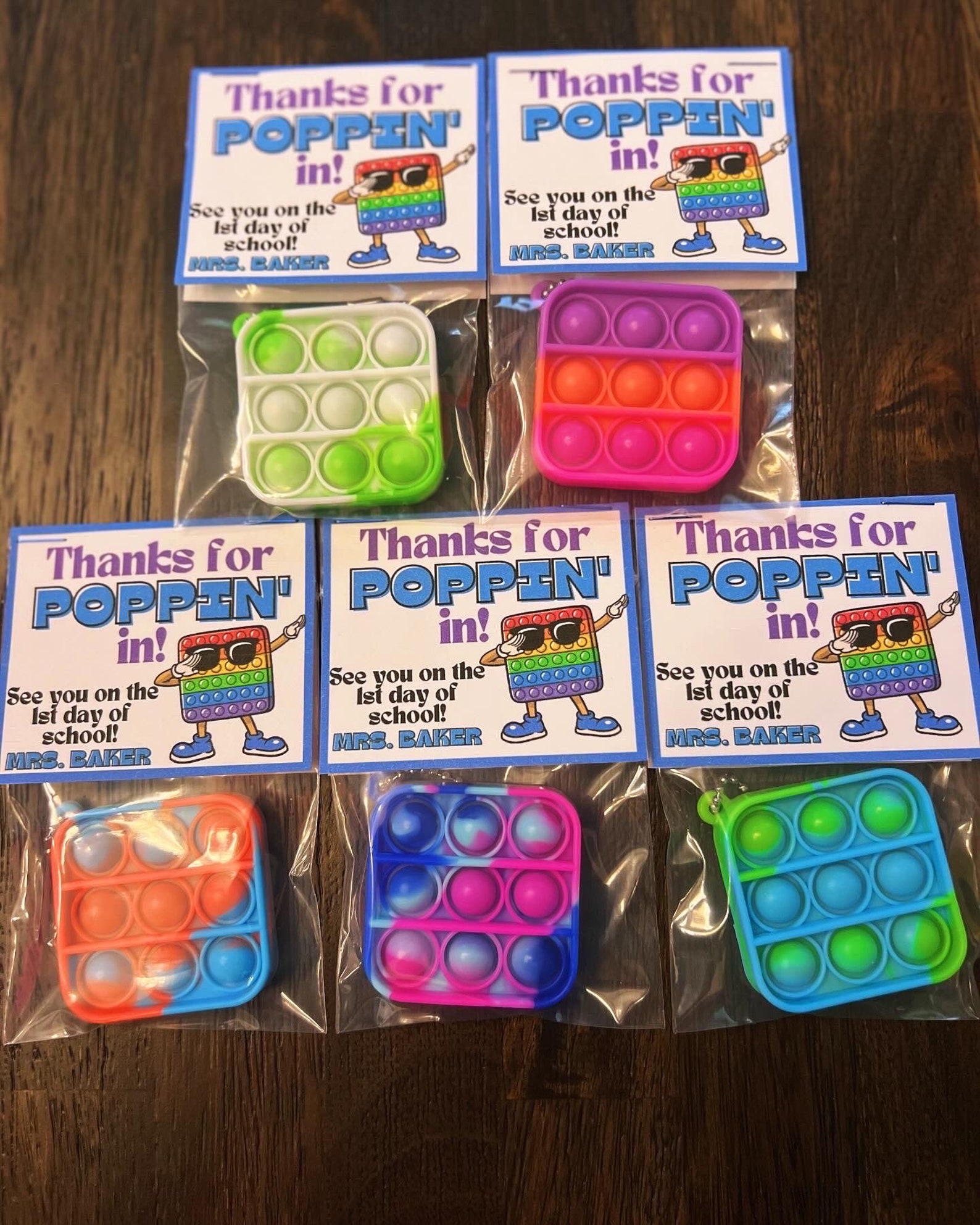 Teacher Meet/greet Pop-it Keychains *assembled & Personalized* - Etsy