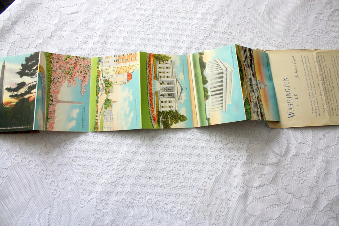 Washington Souvenir Folder 1948 Vintage Washington D.C. - Etsy