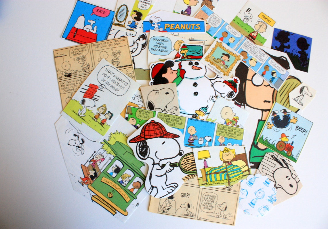 Charlie Brown Cutouts Snoopy Cutout Charlie Brown Ephemera | Etsy
