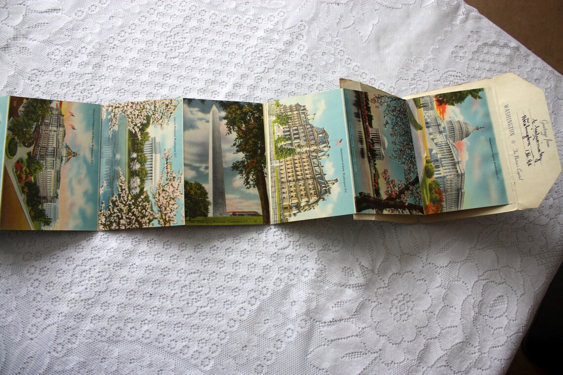 Washington Souvenir Folder 1948 Vintage Washington D.C. - Etsy