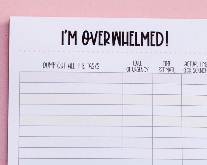 Overwhelmed to Do List | Prioritized to Do List | Task List to Do List ...
