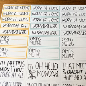 Work Day Planner Stickers | Office Life Stickers | Work Stickers | Work ...