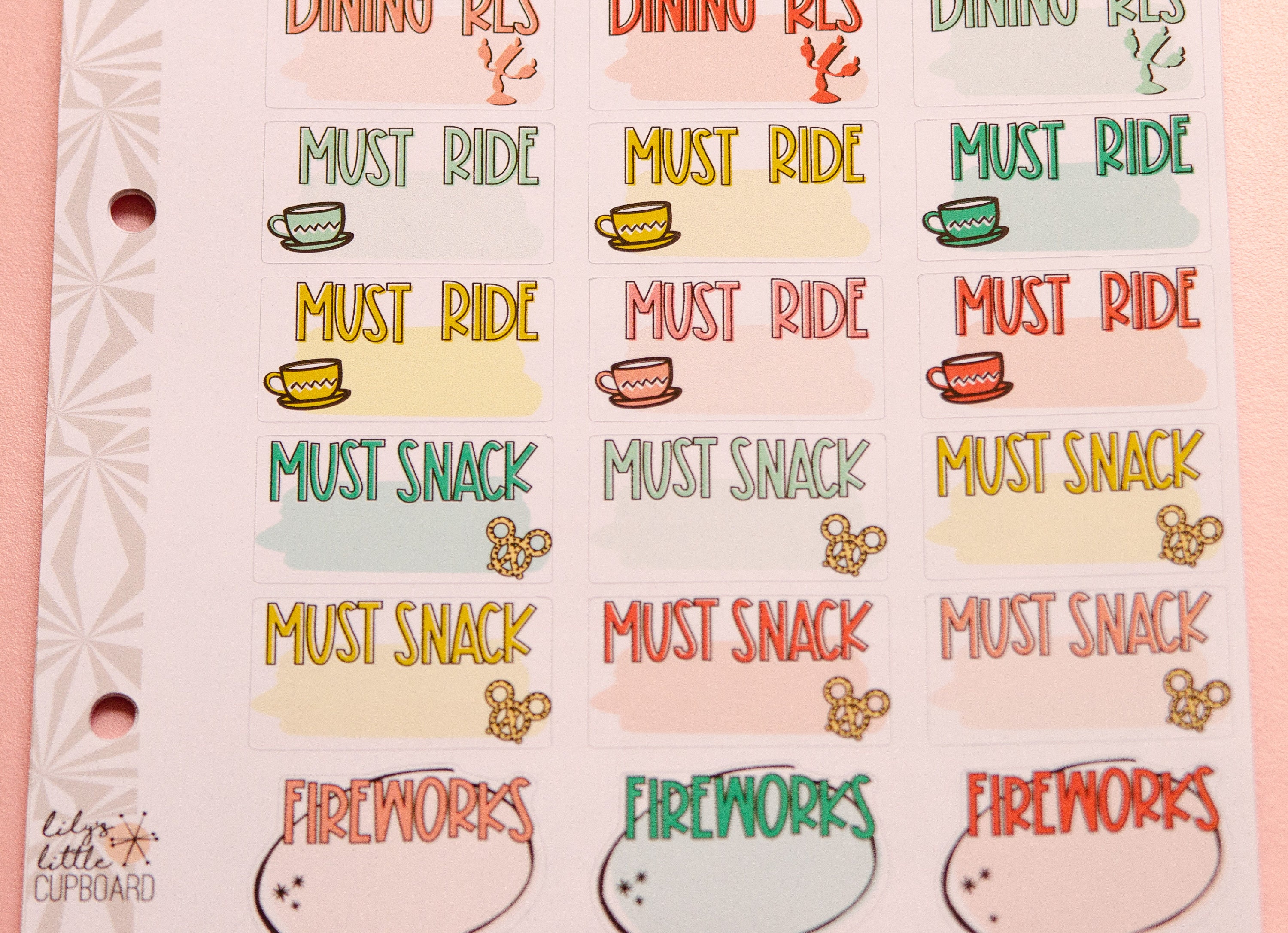 Magical to Do List Planner Stickers in Vintage | Theme Park Functional ...