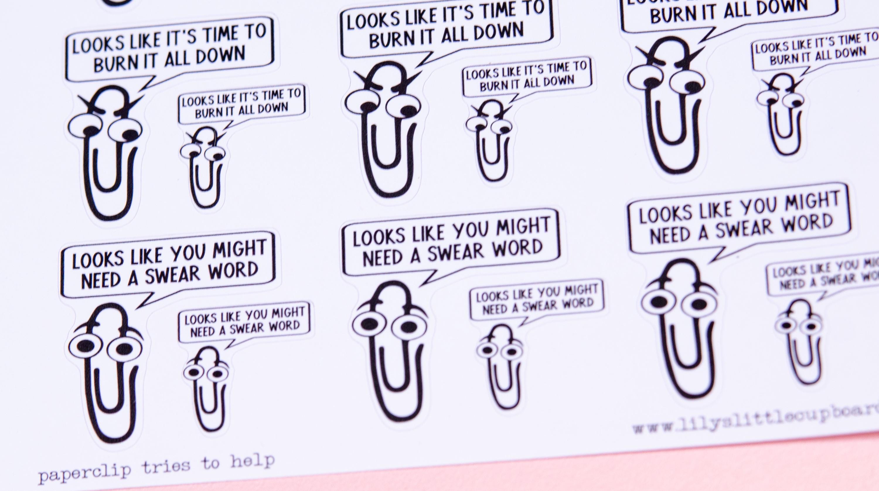 Snarky Paperclip Planner Stickers: Typography Icon Deco - Etsy