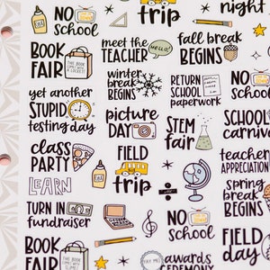 Elementary School Back to School Planner Stickers | School Planning ...