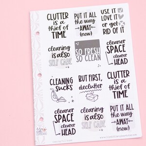 Cleaning Motivation Full Box Stickers | Action Cleaning Stickers ...