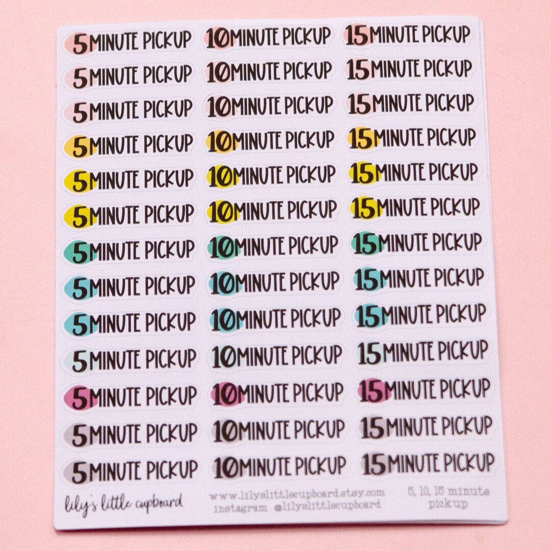 5, 10, and 15 Minute Pickups | Tidy up Planner Stickers | Quick Pickup ...