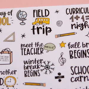 Elementary School Back to School Planner Stickers School Planning ...
