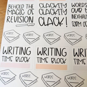 Writing Planner Stickers | Writers Stickers| Work Stickers | Work ...