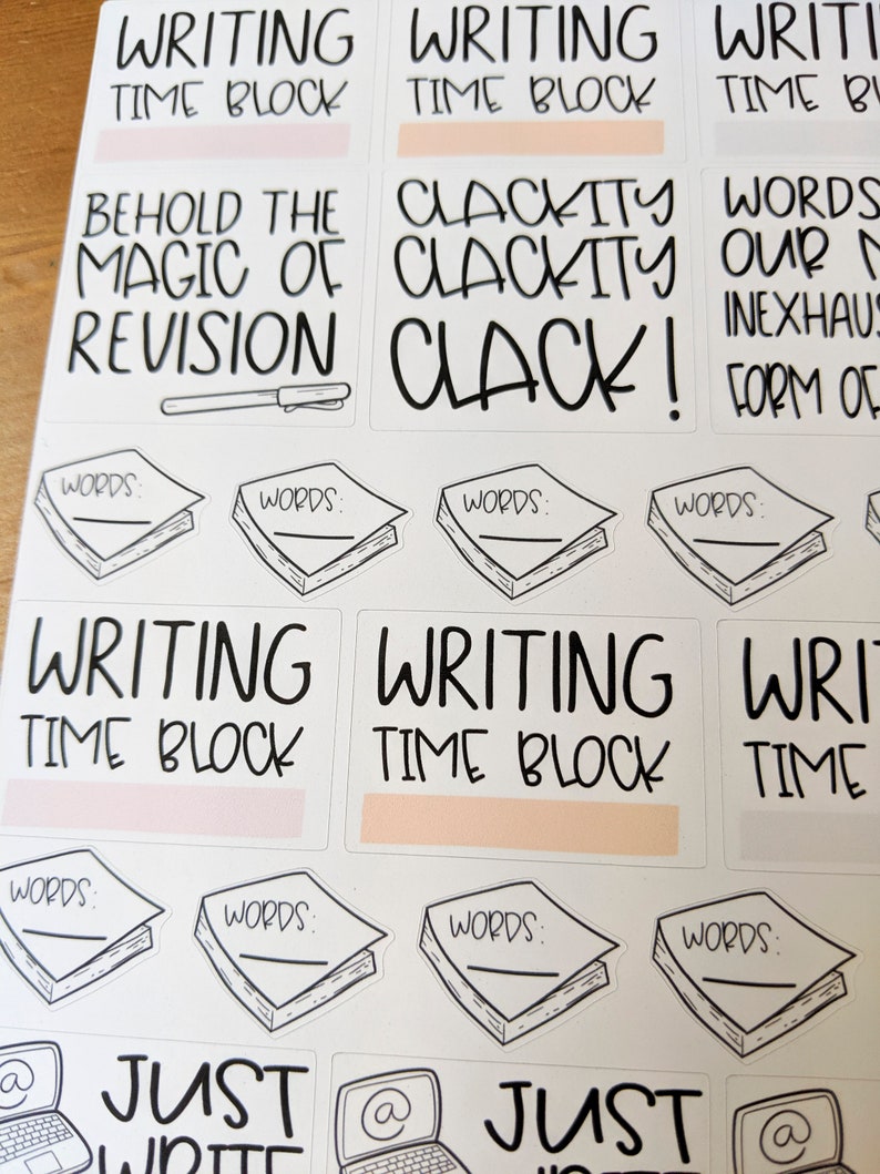 Writing Planner Stickers | Writers Stickers| Work Stickers | Work ...