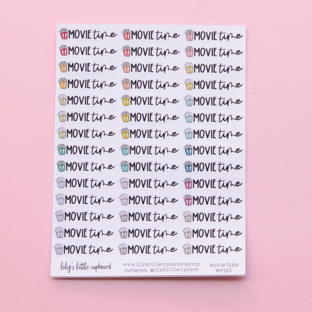 Movie Time Script Stickers | Functional Planner Stickers | Planner ...