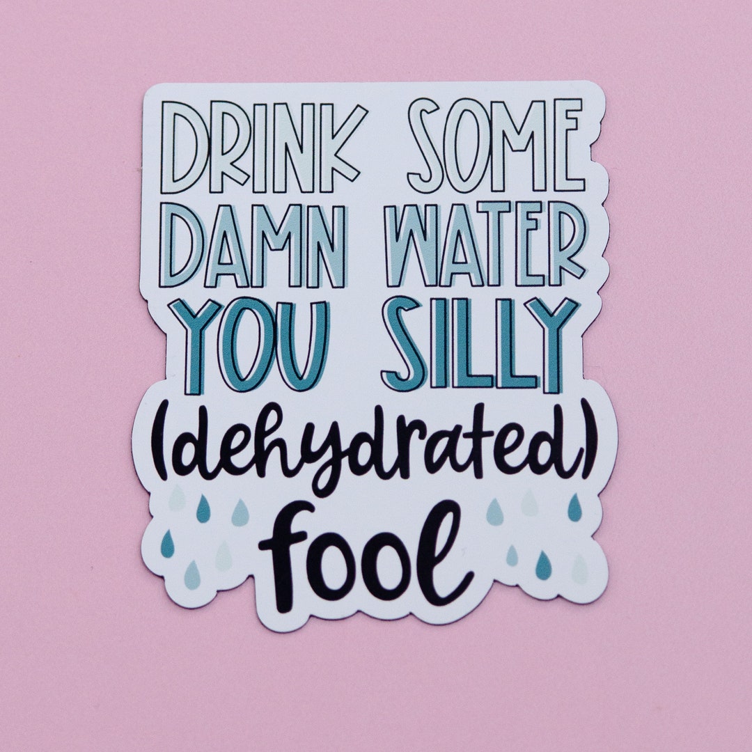 Drink Some Water You Dehydrated Fool Magnetic Reminder | Cute Fridge ...