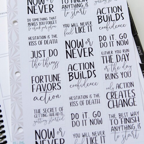 Motivation Quotes Planner Stickers Get Stuff Done Stickers - Etsy