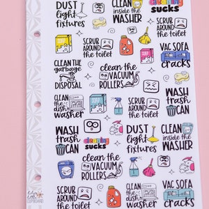 Gross Cleaning Jobs Planner Stickers | Deep Cleaning Script Stickers ...
