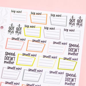 Celebrate the Wins Goal Planning Stickers | Goal Setting Task Script ...