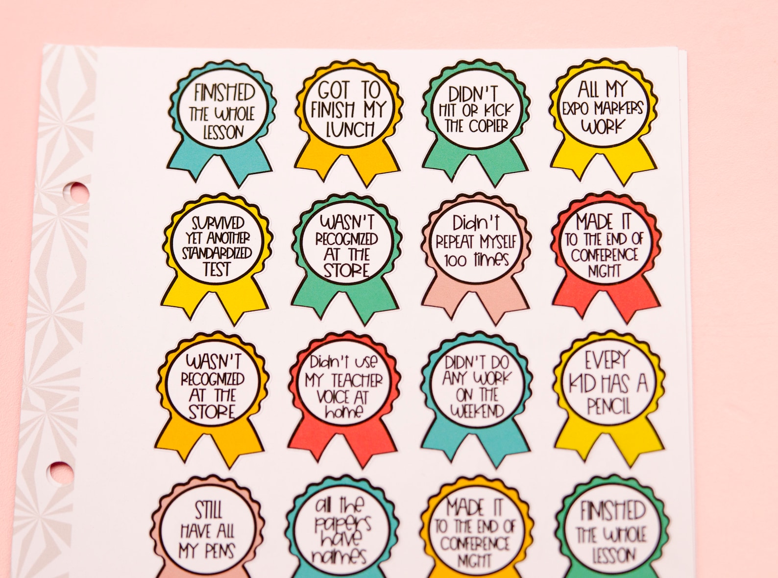 Teacher Award Stickers | Stickers for Educators | Snarky School Planner ...
