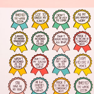 Teacher Award Stickers | Stickers for Educators | Snarky School Planner ...