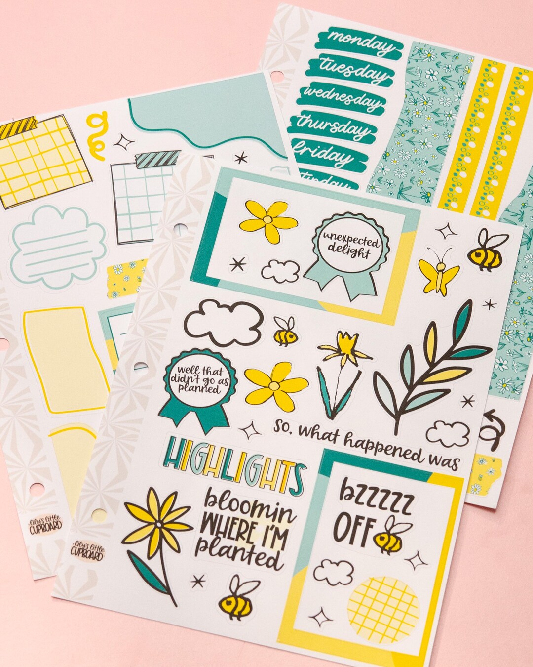 Daisies Journaling Sticker Kit | Memory Keeping | Journal Stickers ...