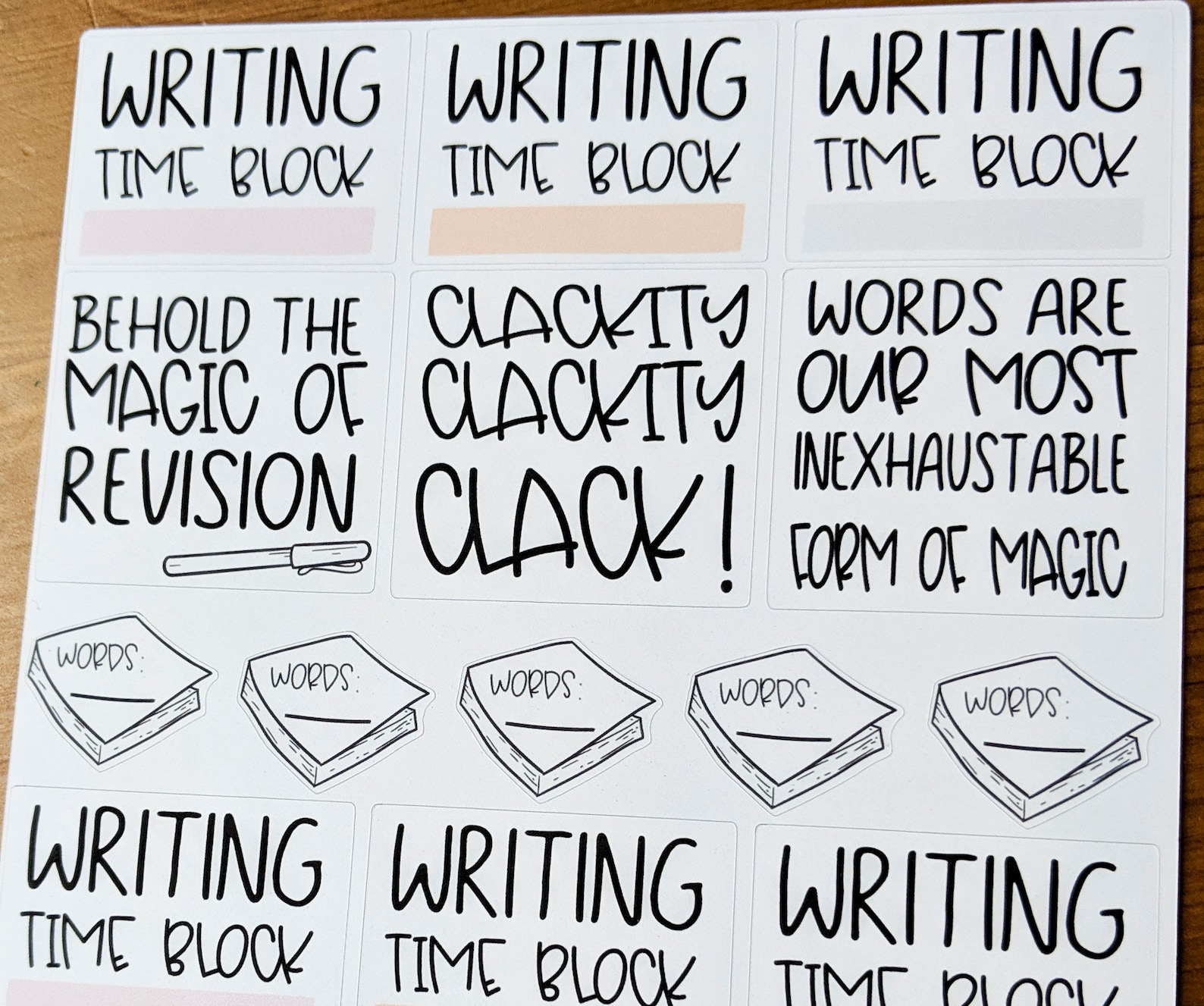 Writing Planner Stickers Writers Stickers Work Stickers - Etsy
