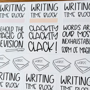 Writing Planner Stickers | Writers Stickers| Work Stickers | Work ...