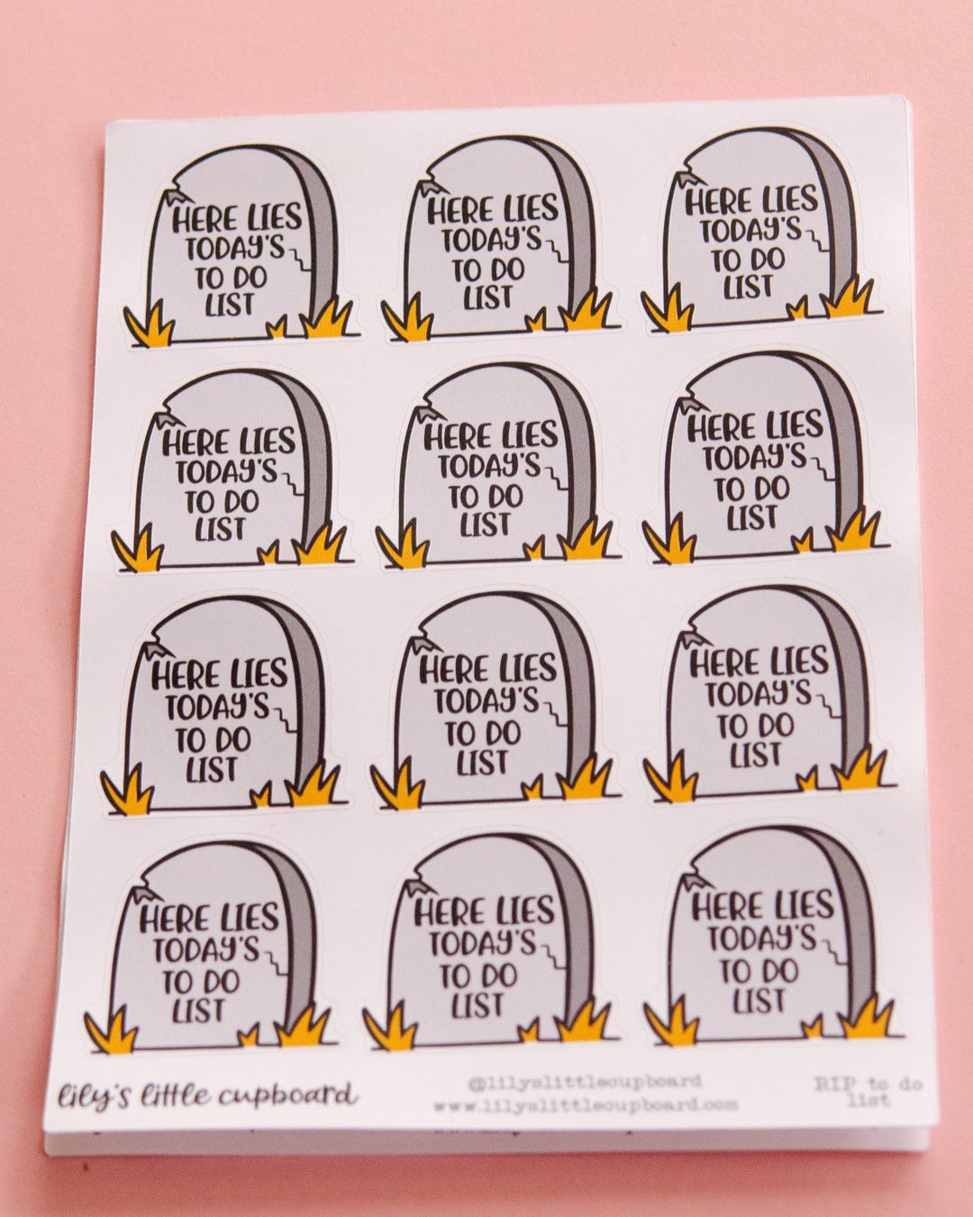 RIP My to Do List Deco Planner Stickers | Doodle Stickers | Halloween ...