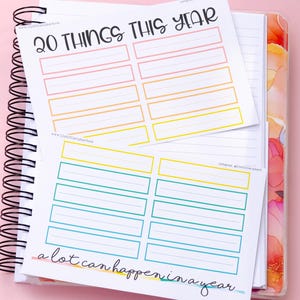 20 Things Bucket List Planner Stickers L Full Page Sticker | A5 Full ...